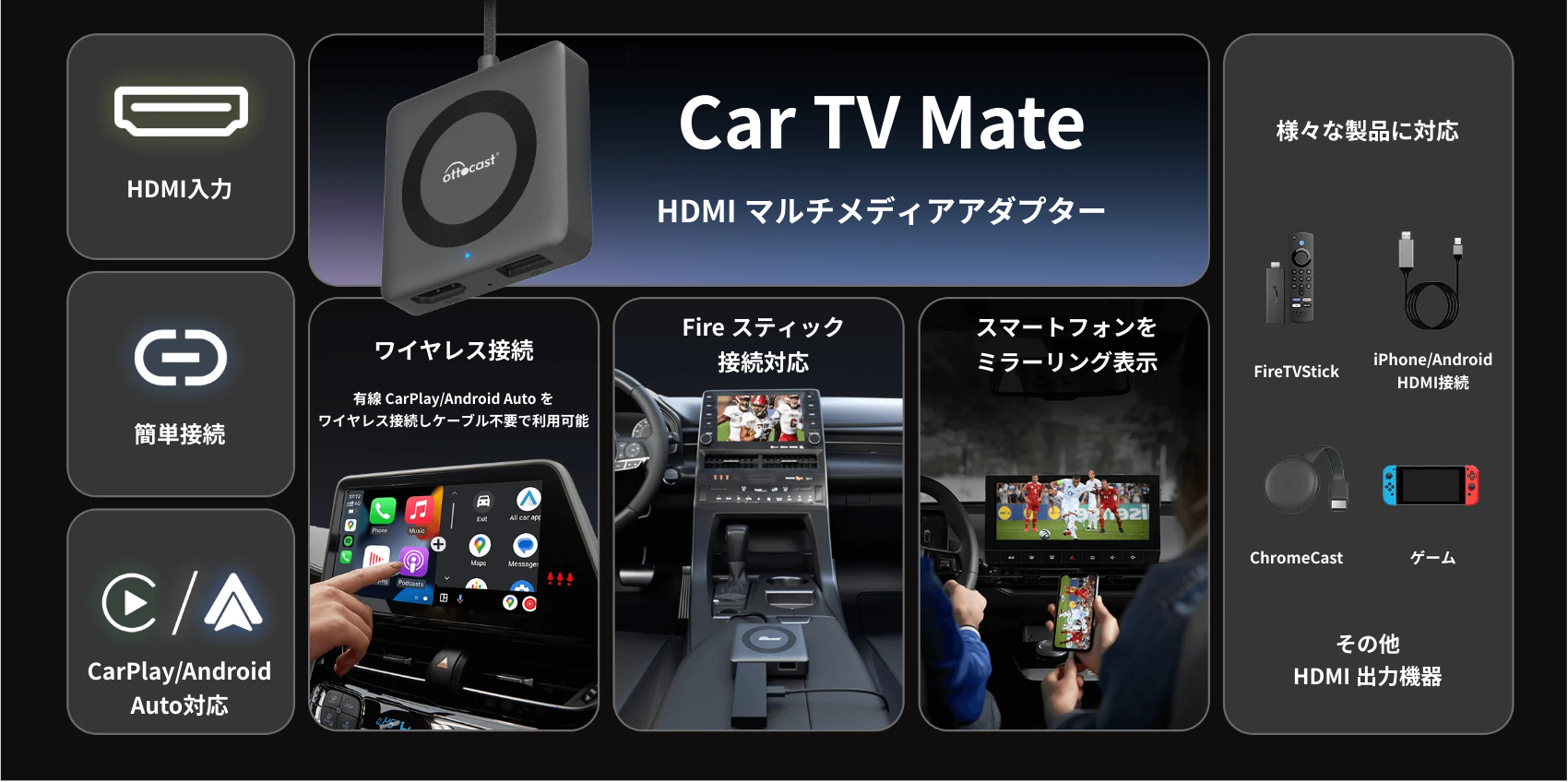 CarTvMate Max | Ottocast（オットキャスト）